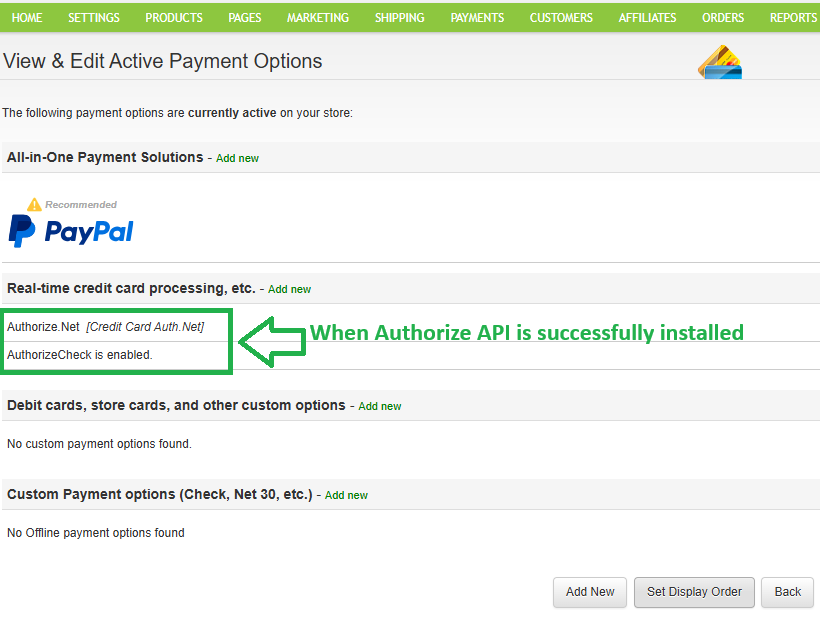Installing New Authorize.net API Upgrade